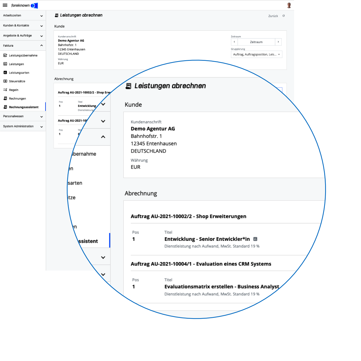 foreknown for freelancers - feature overview | foreknown Software